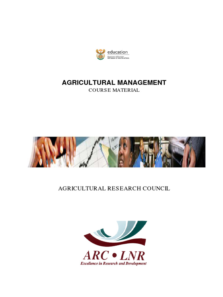 Self-Study Agric Man GR 12 | PDF | Economies