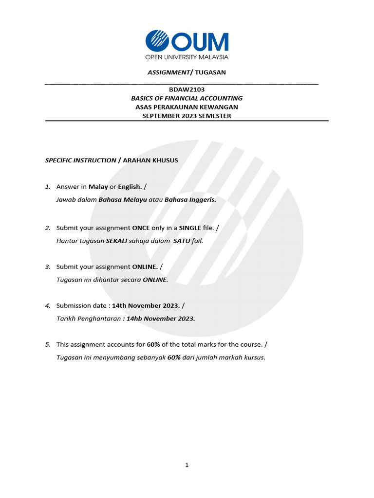 Bdaw2103 Financial Accounting Exam Pdf