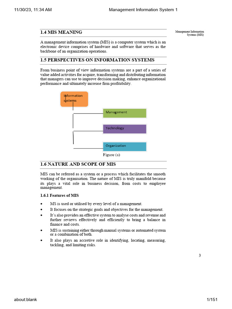 Management Information System 1 | PDF | Information | Data