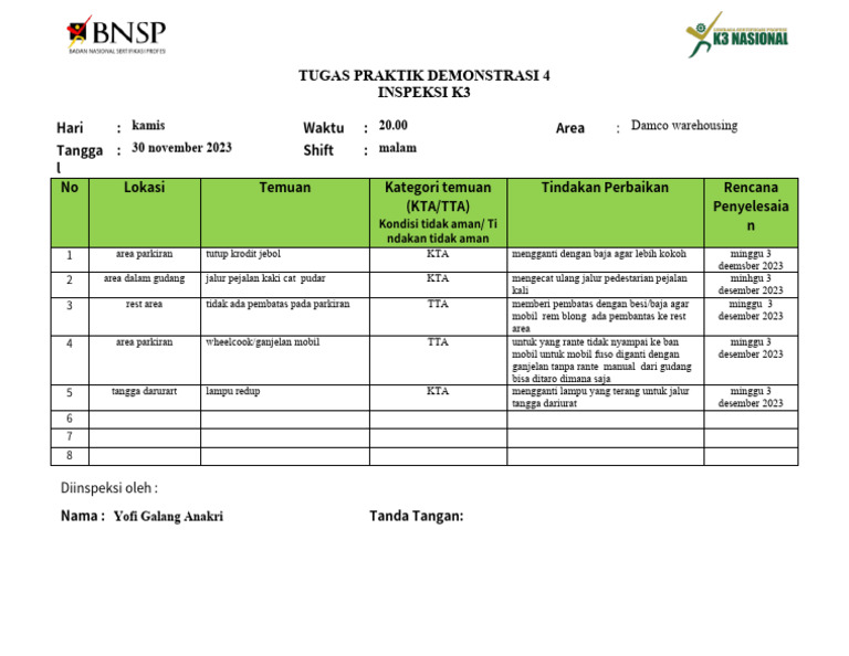 Lembar Jawab TPD 4 | PDF