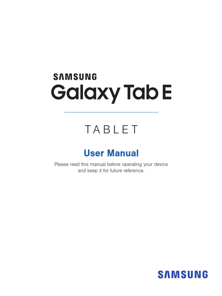 Galaxy Tab E User Manual | PDF | Window (Computing) | Computer Keyboard
