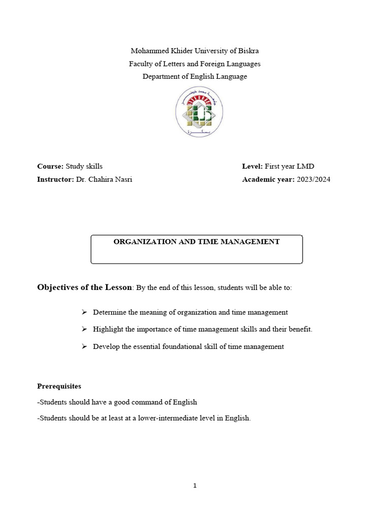 Time Management | PDF | Time Management | Professional Skills