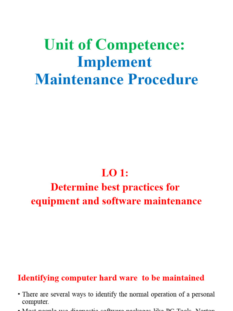 Best Practices for Computer Maintenance | PDF | Bios | Electrical Connector
