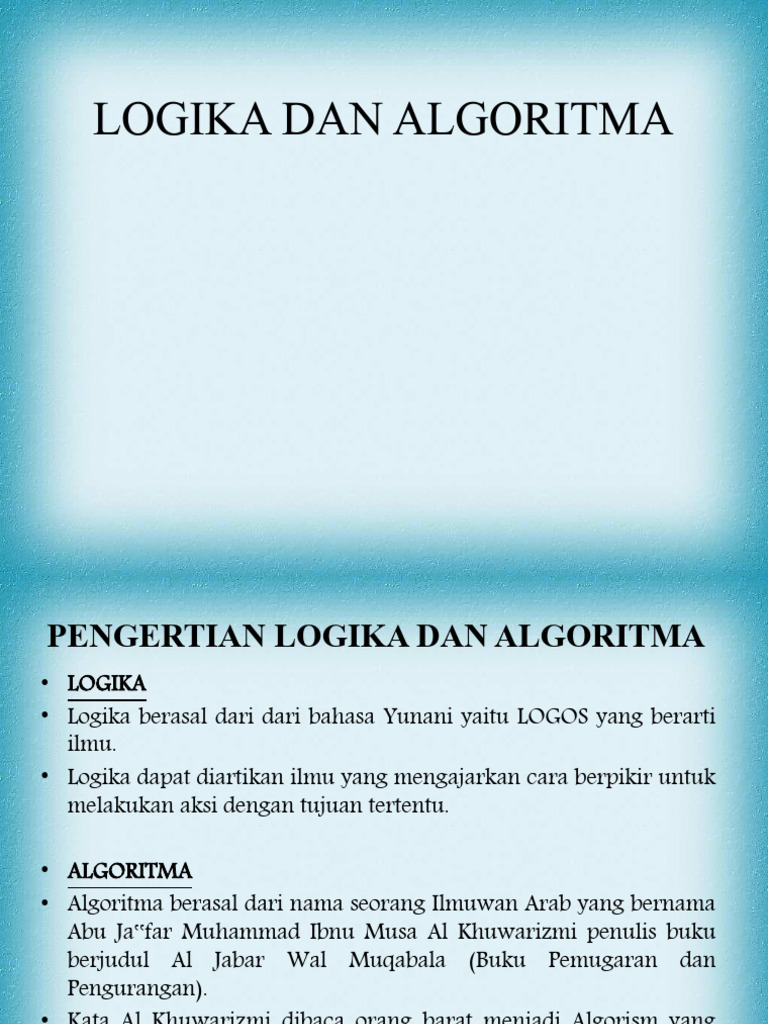 Logika Dan Algoritma | PDF