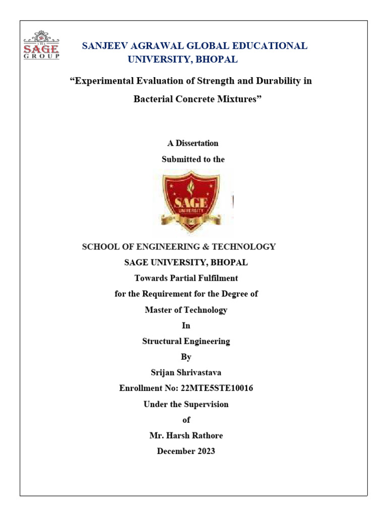 FRONT PAGES-Synopsis Srijan | PDF | Thesis