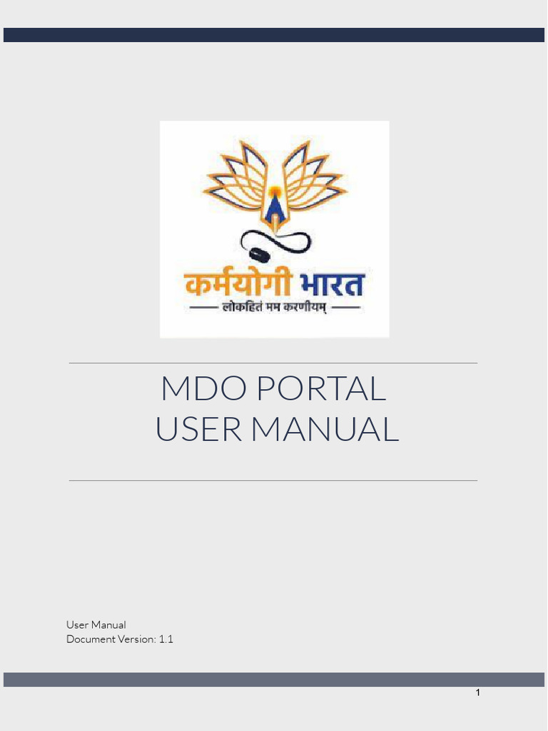 MDO Portal User Manual | PDF | Icon (Computing) | Login