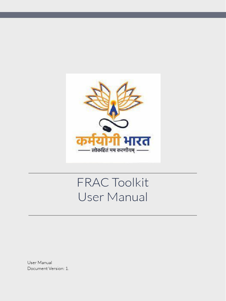 Updated User Manual-FRAC Toolkit | PDF | Menu (Computing) | Button (Computing)