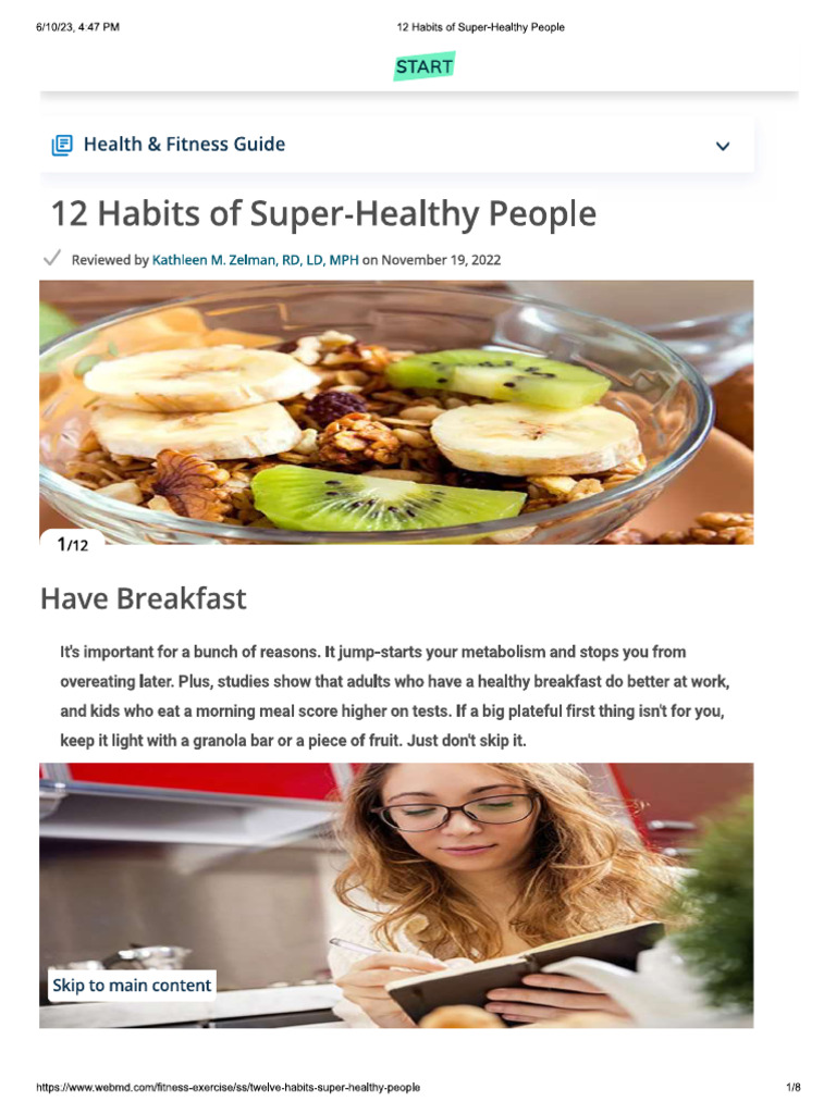12 Healthy Habits | PDF