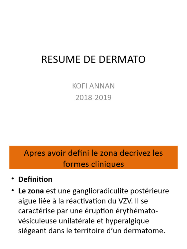 Resume de Dermato | PDF