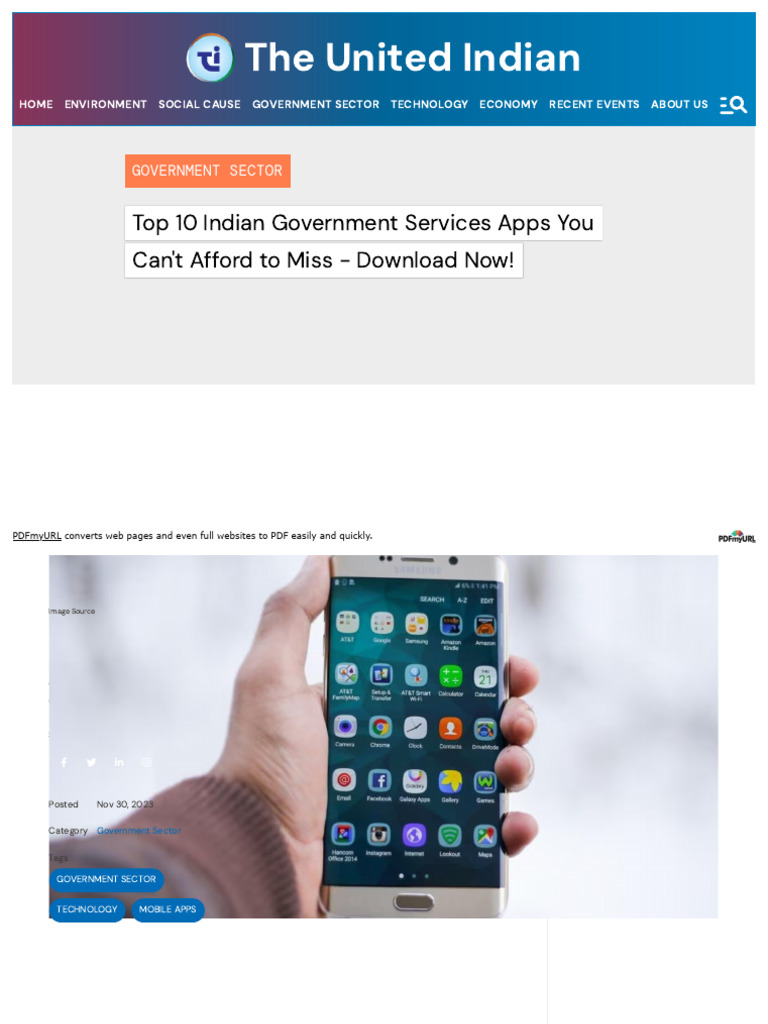 Top 10 Indian Government Apps to Download | PDF | Mobile App | Usability