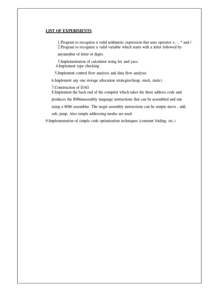 Cs6612-Compiler Design | PDF