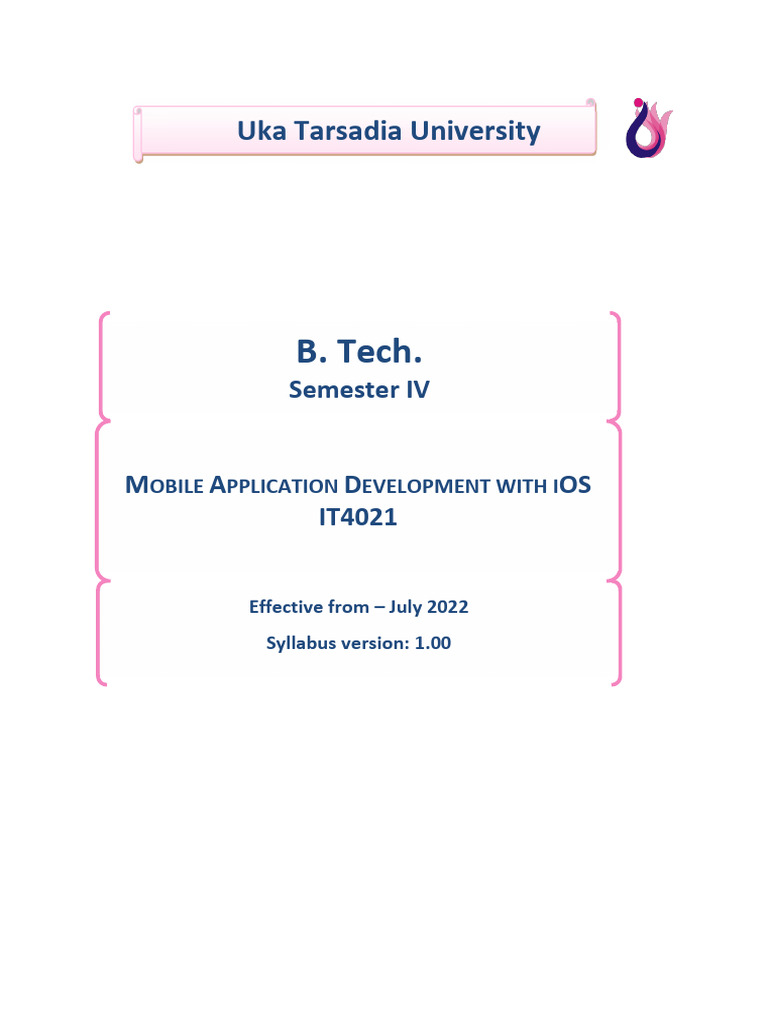 HTTP - App - Utu.ac - in - Utuexmanagement - Exammsters - Syllabus - IT4021 MAD With iOS | PDF ...