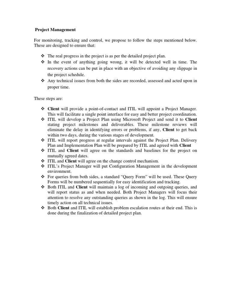 ITIL Project Management Guidelines | PDF | Itil | Backup