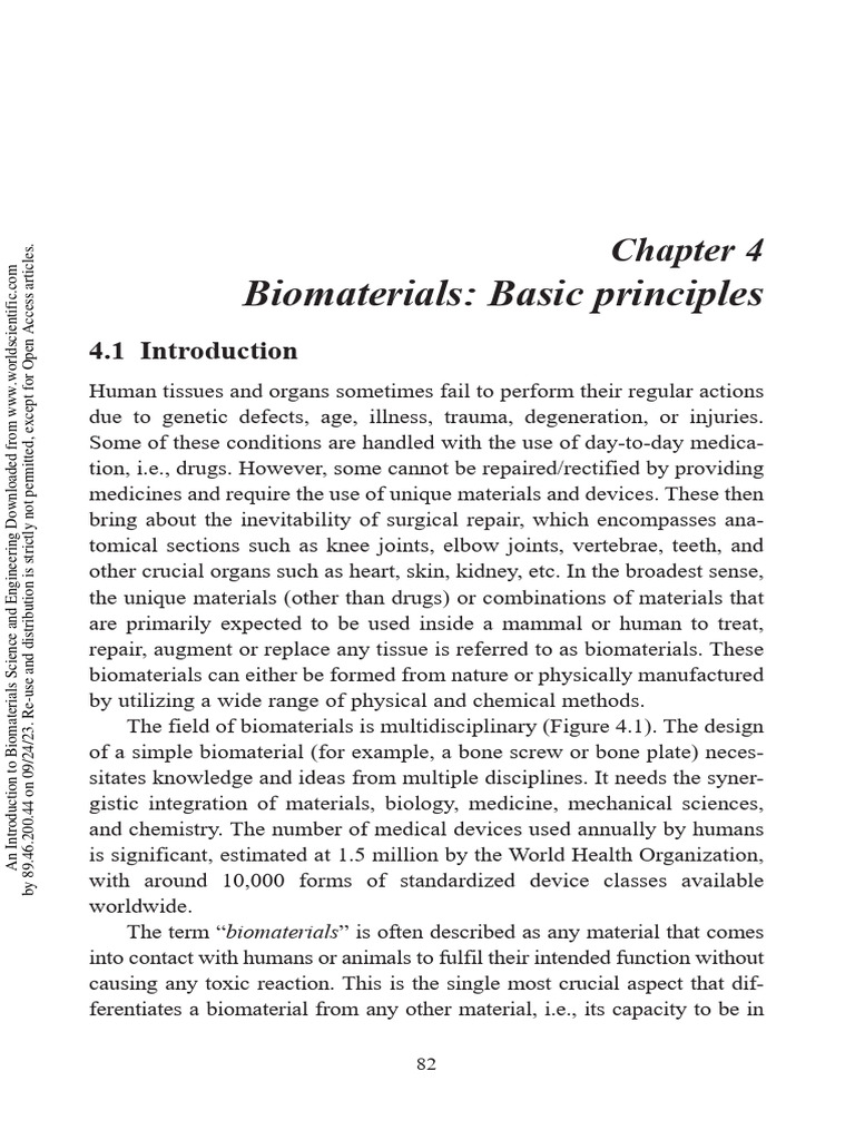 2021 Biomaterials Basic Principles | PDF | Biomaterial | Metals