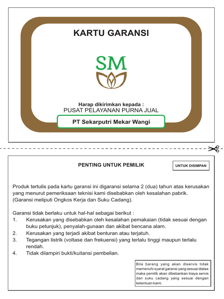 Kartu_Garansi[1] | PDF