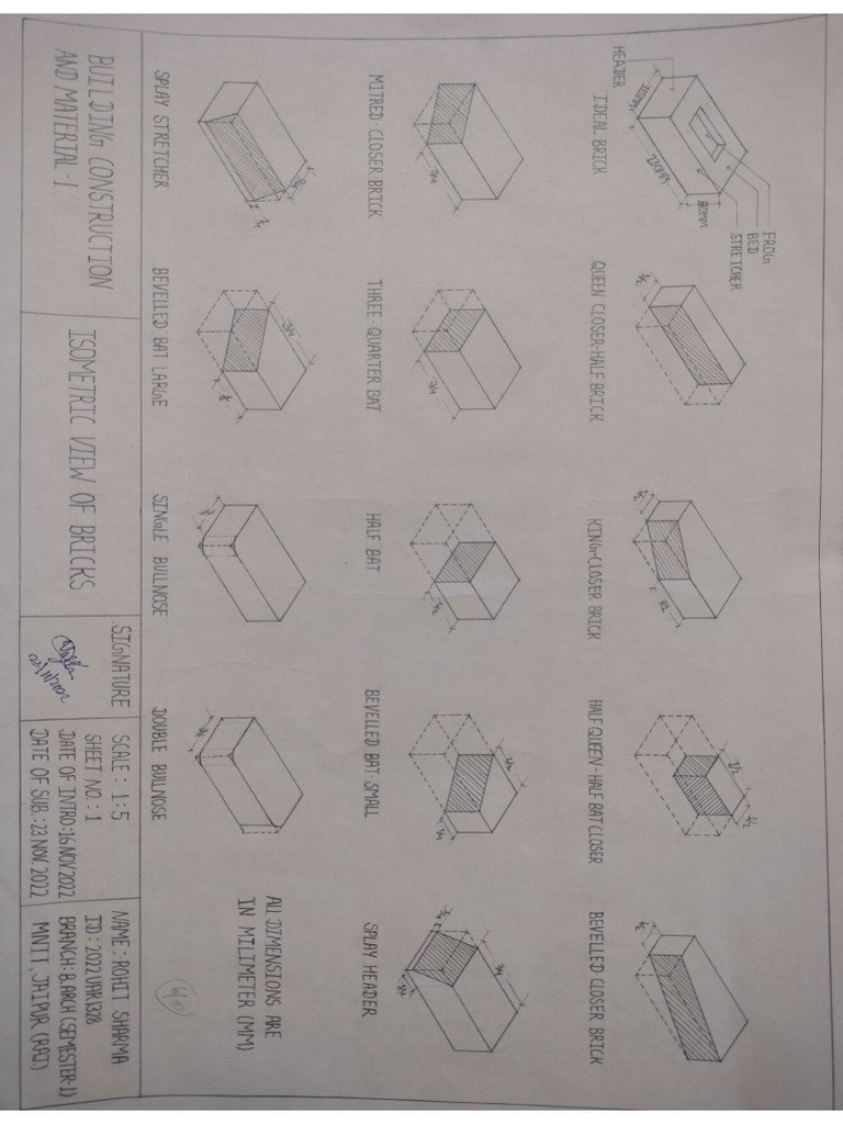Building Construction and Materials (Sheets-1 to 7) | PDF
