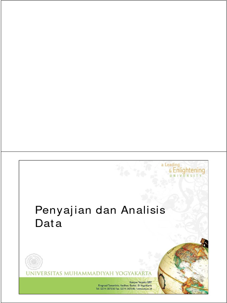 Penyajian Dan Analisis Data | PDF Penyajian Dan Analisis Data | PDF