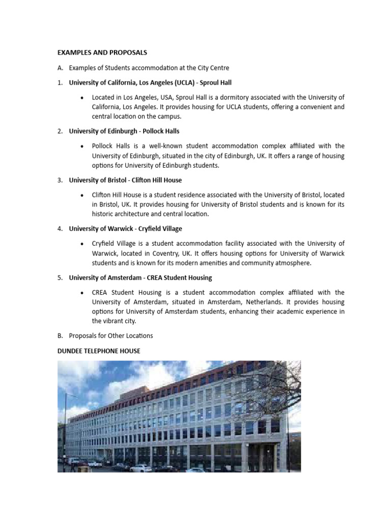 Student Housing Examples & Proposals | PDF | Dormitory | University Of ...