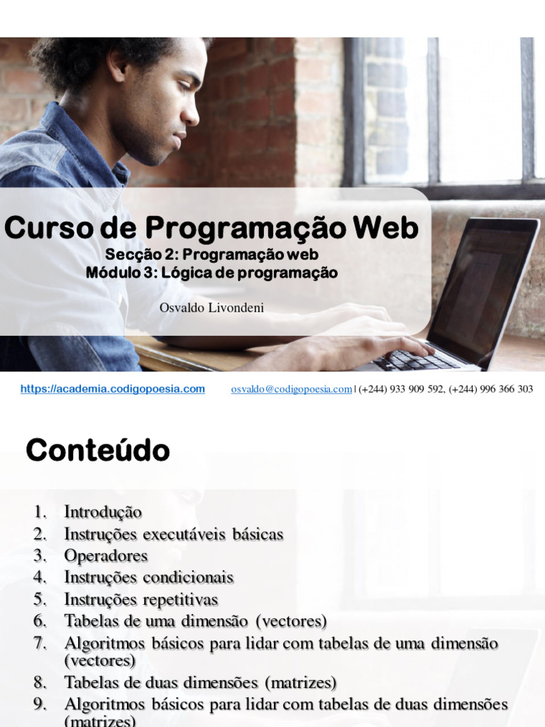 Modulo 3 - Logica de Programacao | PDF | Algoritmos | Espaço vetorial