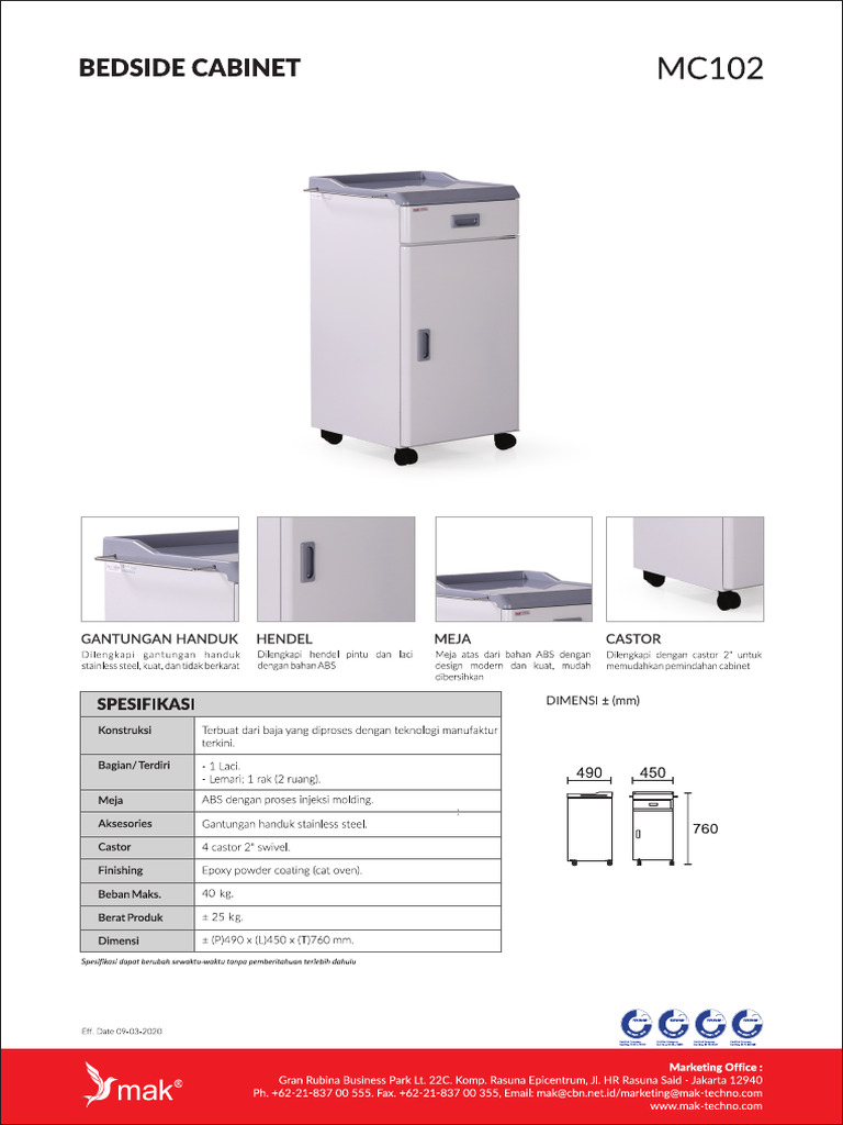 MC102 - Bedside Cabinet | PDF