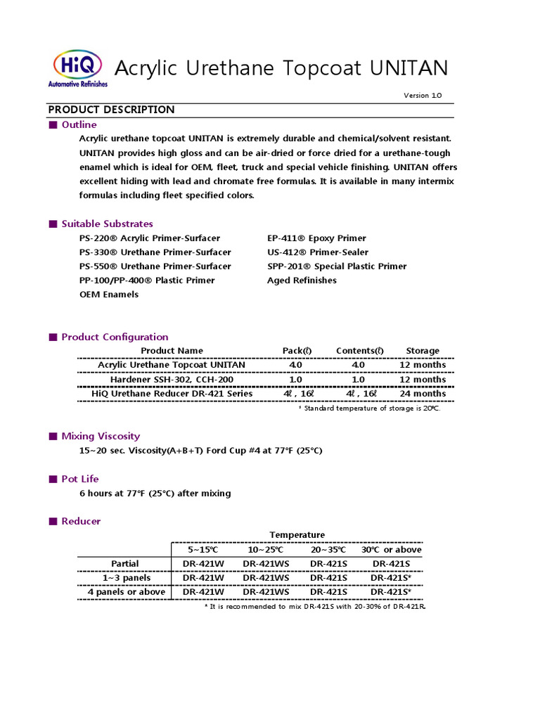 Hiq-Tds - Unitan | PDF