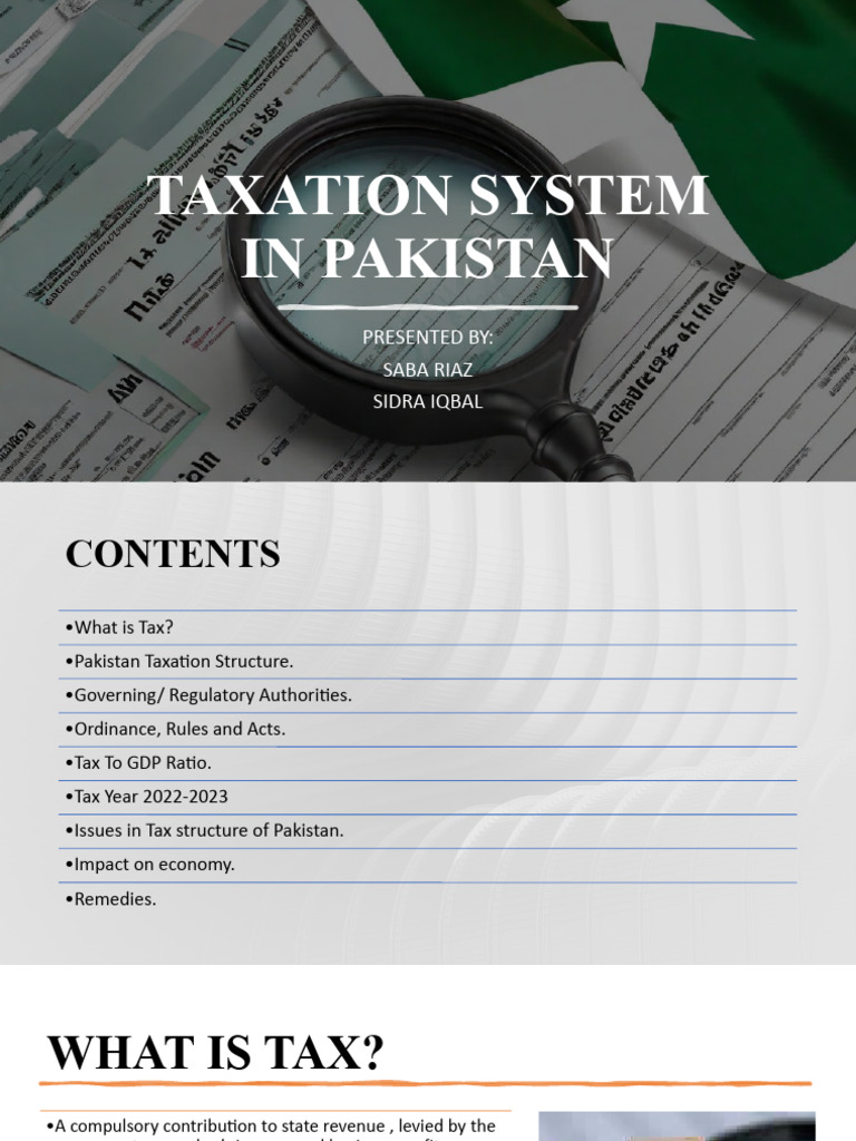 Tax Structure of Pakistan | PDF | Taxes | Direct Tax