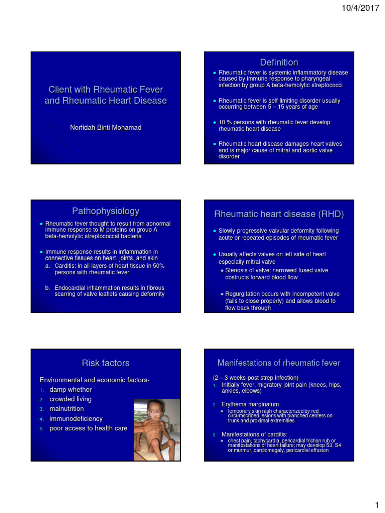 Rheumatic Fever and Heart Disease Overview | PDF | Heart | Diseases And ...