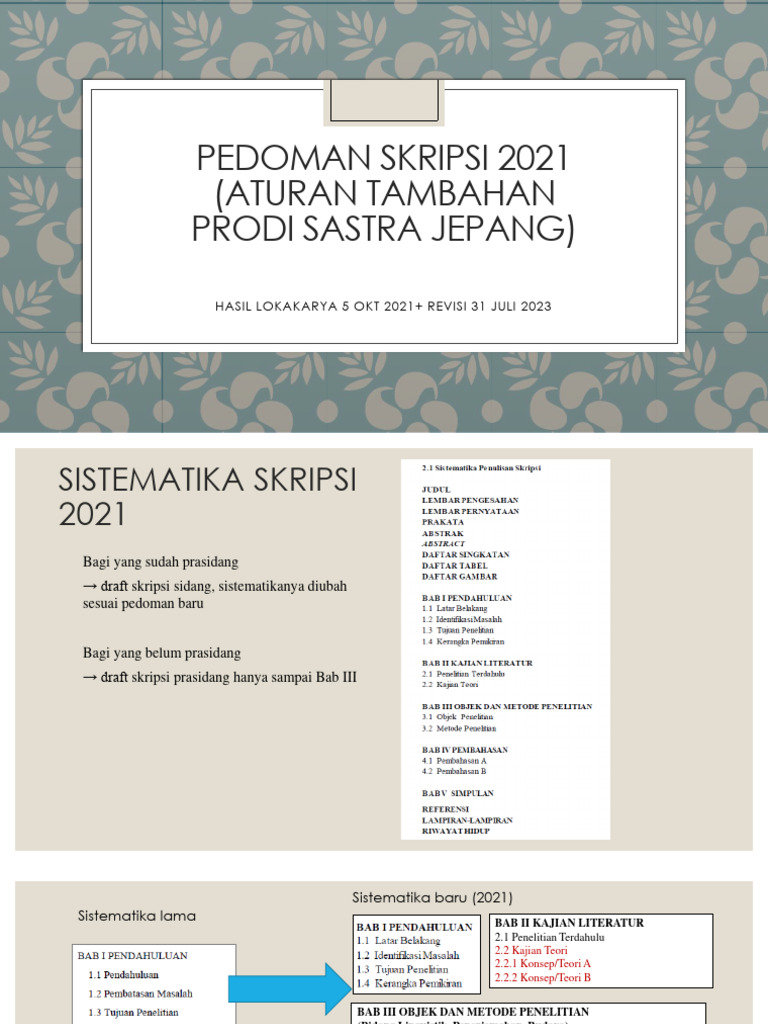 Pedoman Skripsi 2021-Tambahan Sasjep Rev3 - 31 Juli 2023 | PDF
