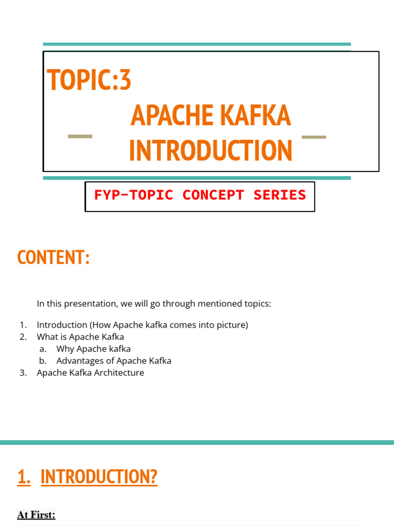 Apache Kafka Introduction | PDF | Information Technology | Systems Engineering