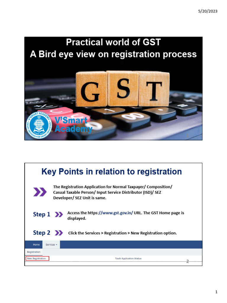 Registration - GST | PDF | Information Technology | Computing