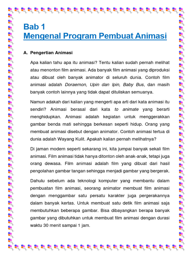 Bab 1 - Mengenal Program Pembuat Animasi | PDF
