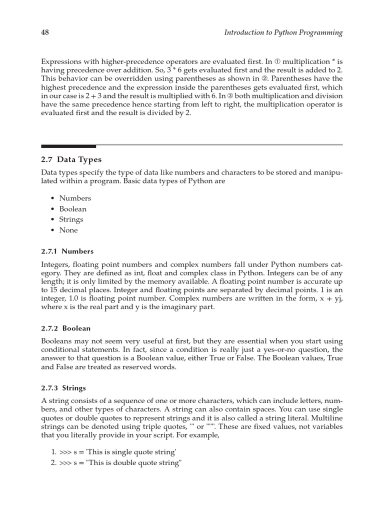 Data Types and Indentation | PDF | Boolean Data Type | Data Type