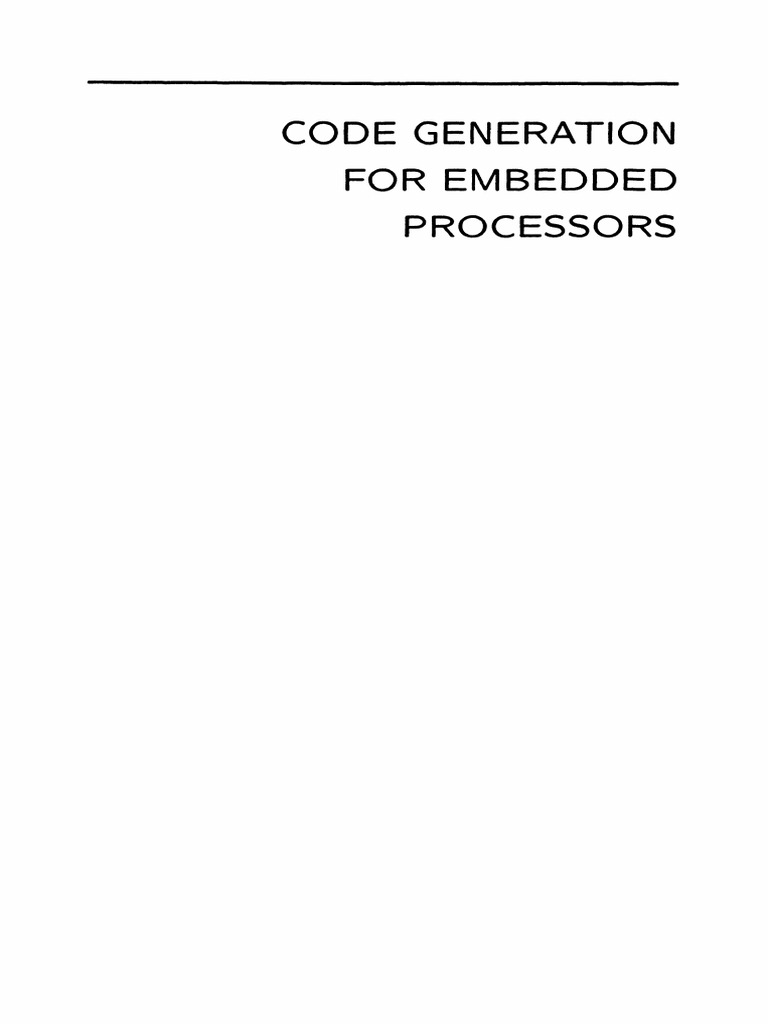 Code Generation For Embedded Processors | PDF | Digital Signal Processor | Compiler