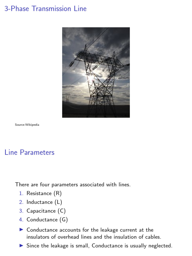 3-Phase Transmission Line Parameters | PDF