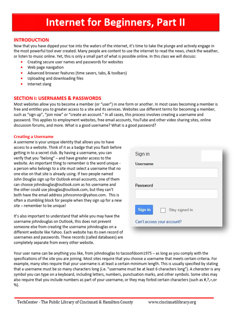 Internet-Beginners-2 | PDF | Computer File | Password