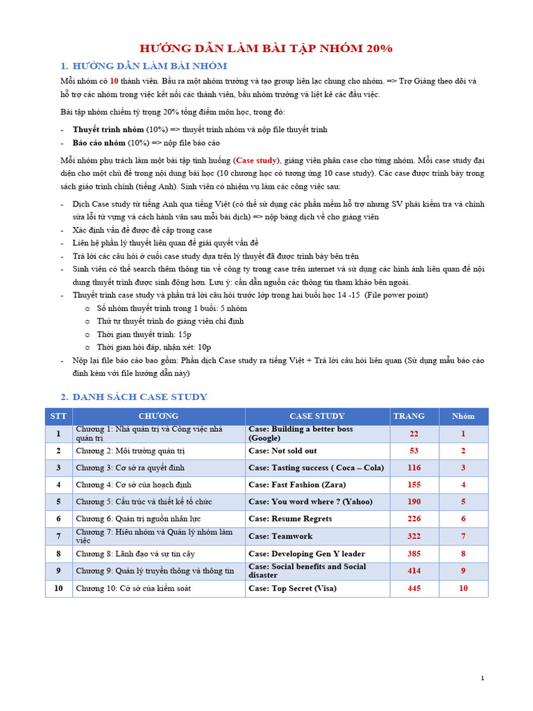 QTH (04) - Case Study Plan - Group | PDF