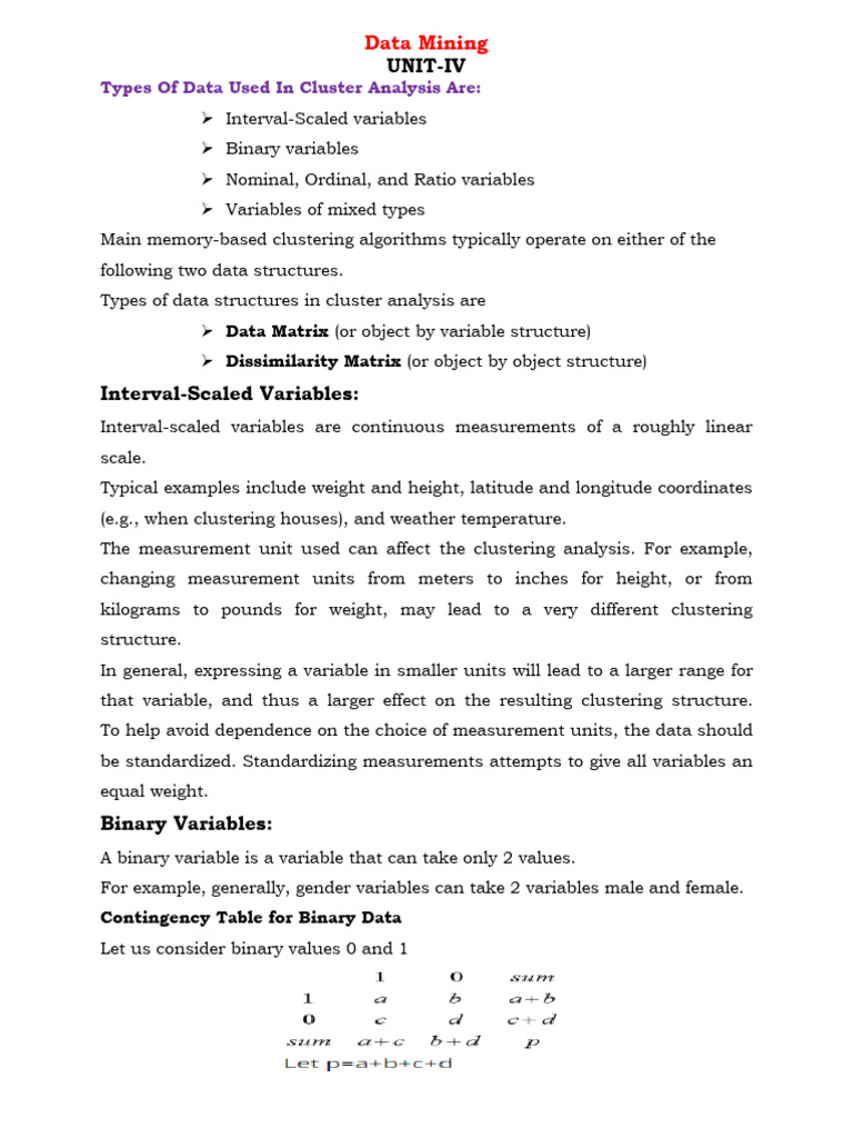 Data Mining - UNIT-IV | PDF | Cluster Analysis | Outlier