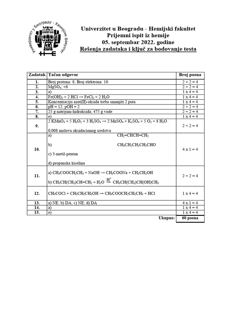 Zadaci 2022 9 Resenja | PDF
