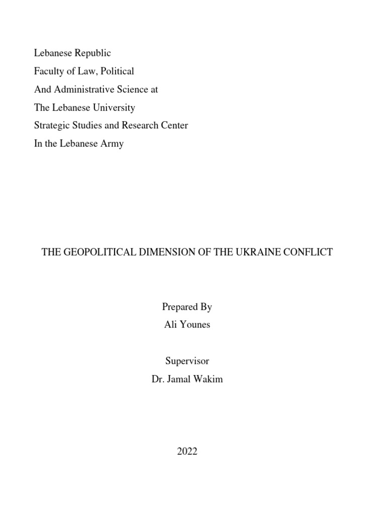 Ali Younes - Geopolitics | PDF