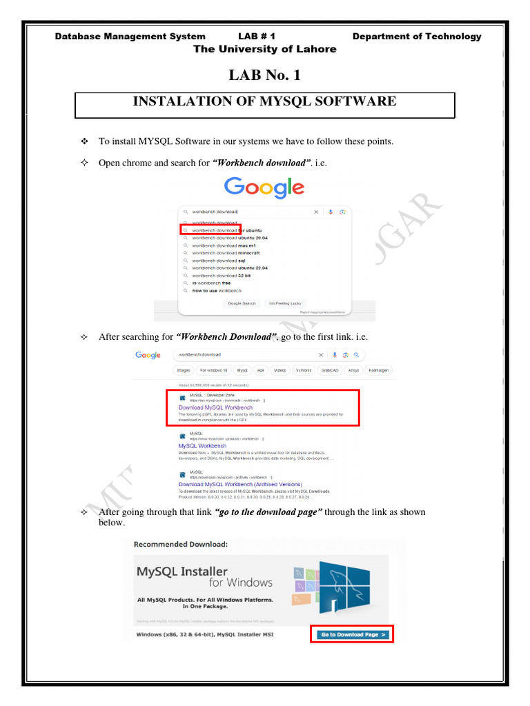 DBMS Lab - 1 - SQL Server Installation | PDF