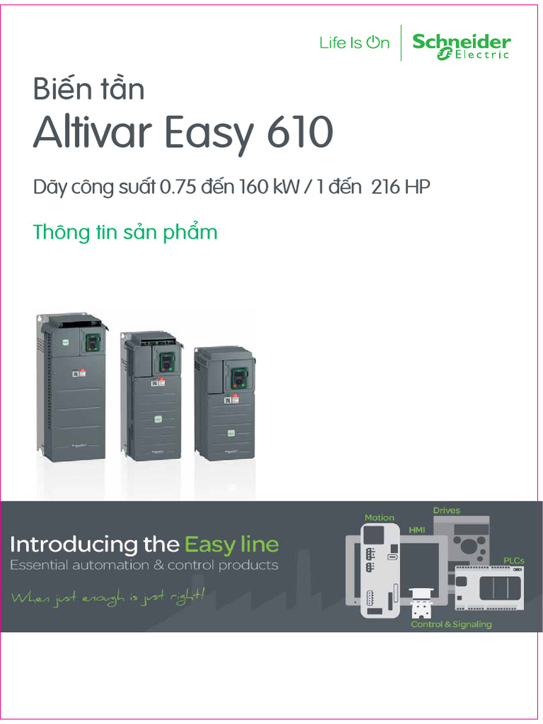 Schneider Inverter ATV610 Catalog Tieng Viet | PDF