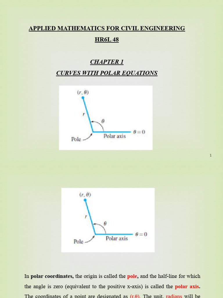 C1, Curves With Polar Equations | PDF | Coordinate System | Cartesian ...
