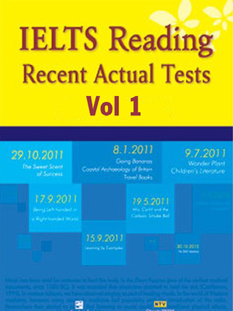 Ielts Reading Recent Actual Tests Vol 1 5cfe5e7449 | PDF