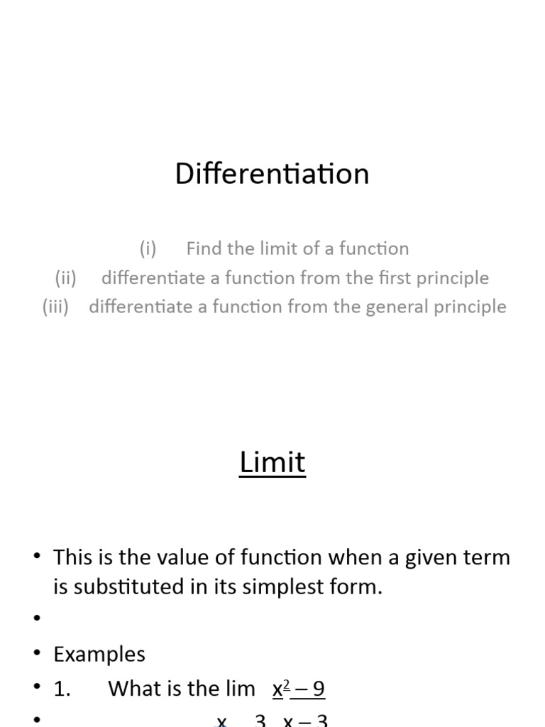 Differentiation SS2 | PDF | Trigonometric Functions | Subtraction