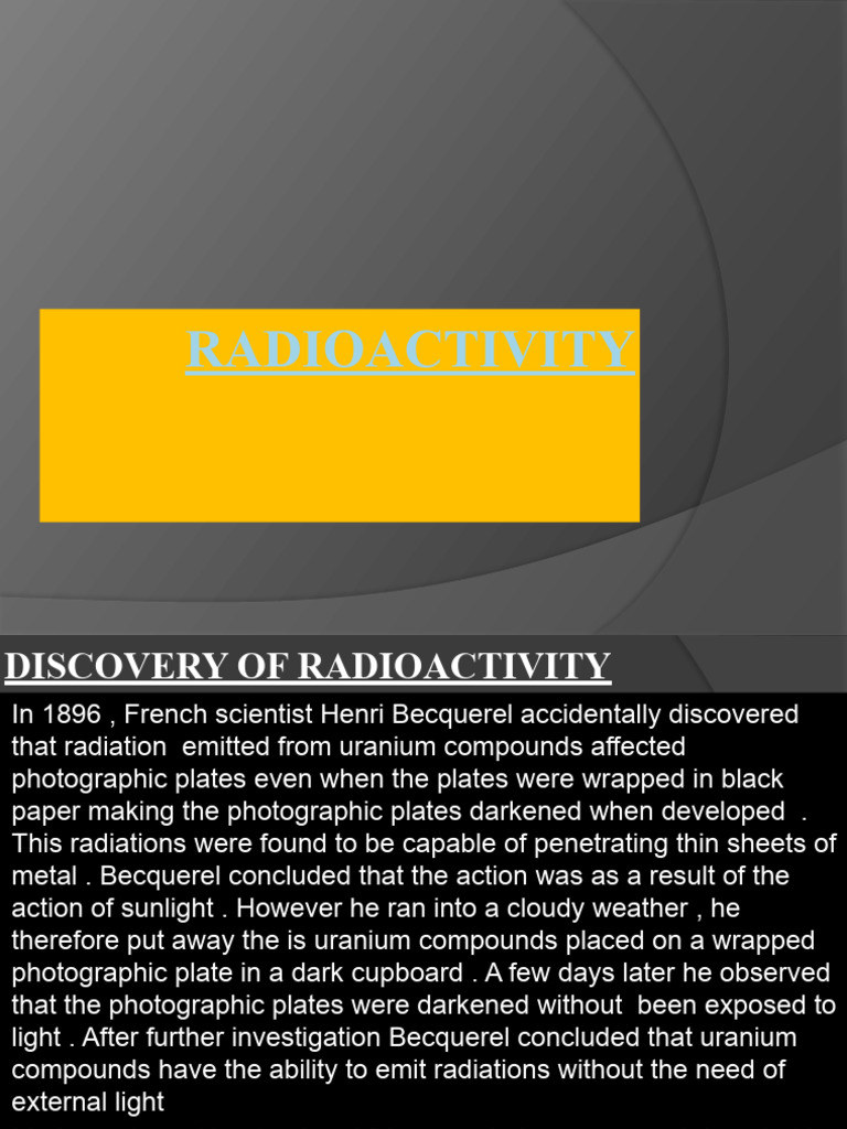Radioactivity | PDF | Radioactive Decay | Gamma Ray
