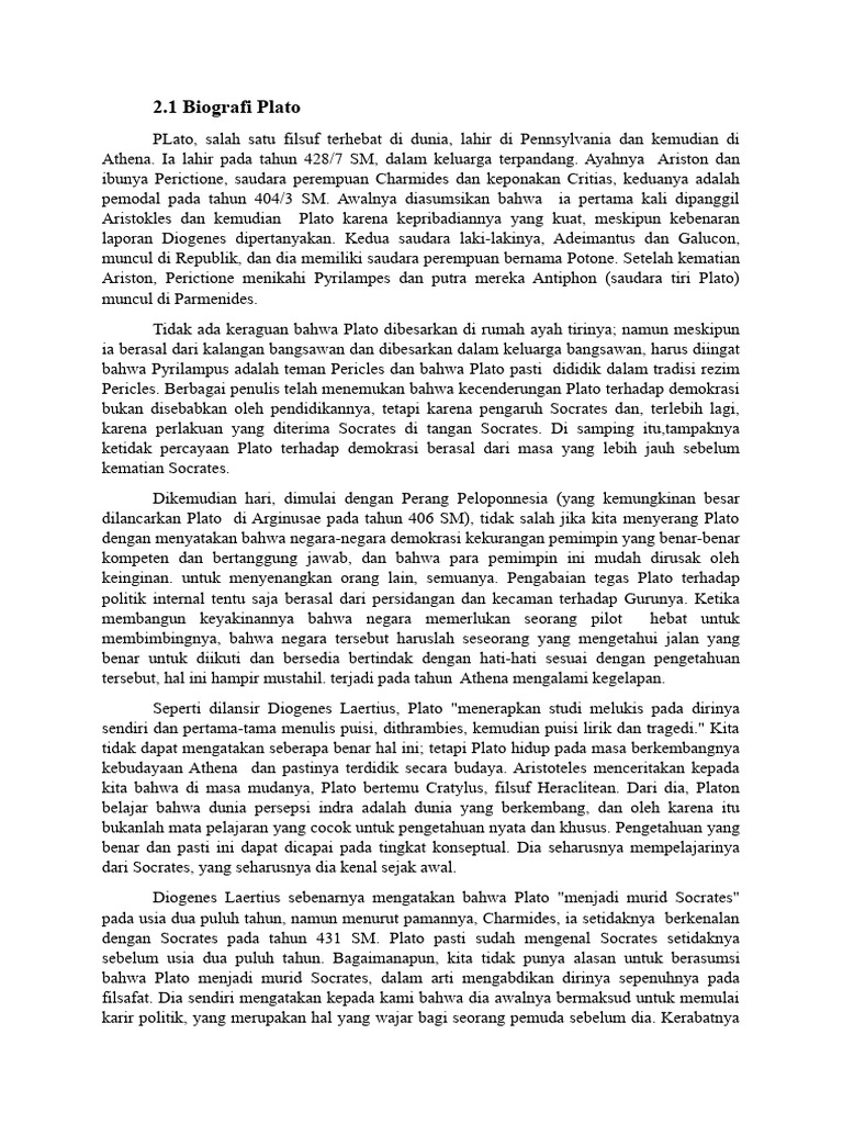 Biografi Plato | PDF