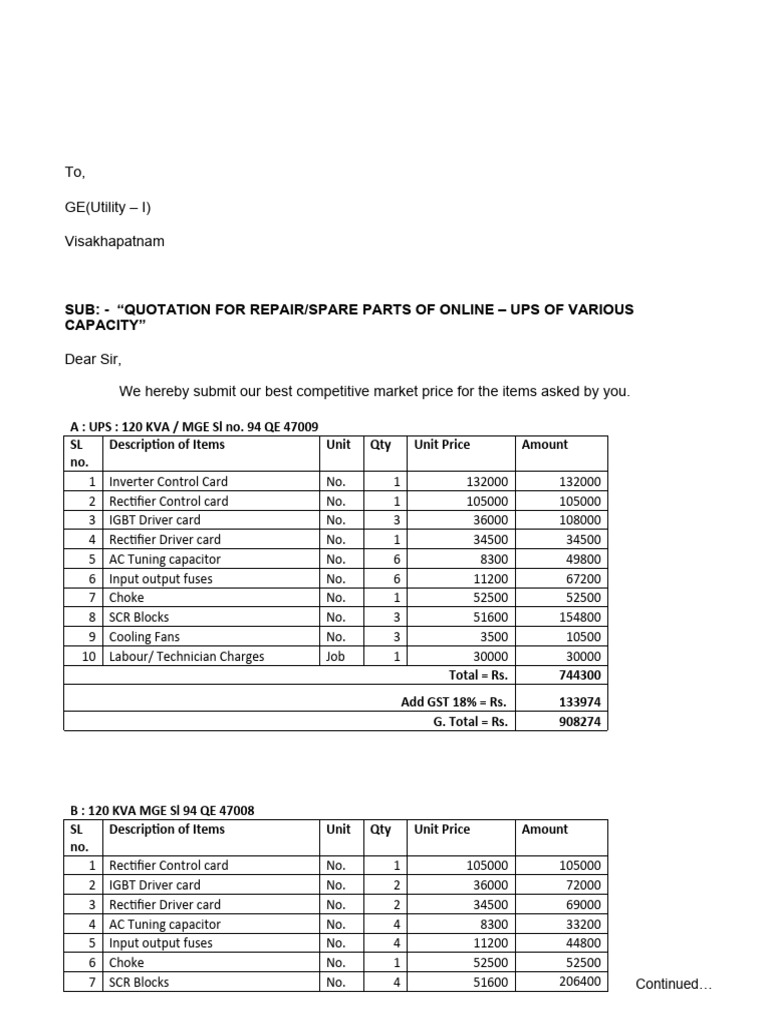 UPS Quotations | PDF