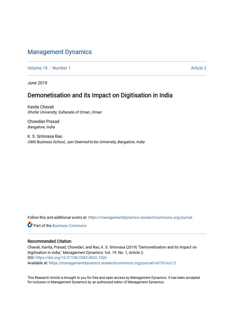 Demonetisation and Its Impact On Digitisation in India | PDF | Clearing (Finance) | Debit Card