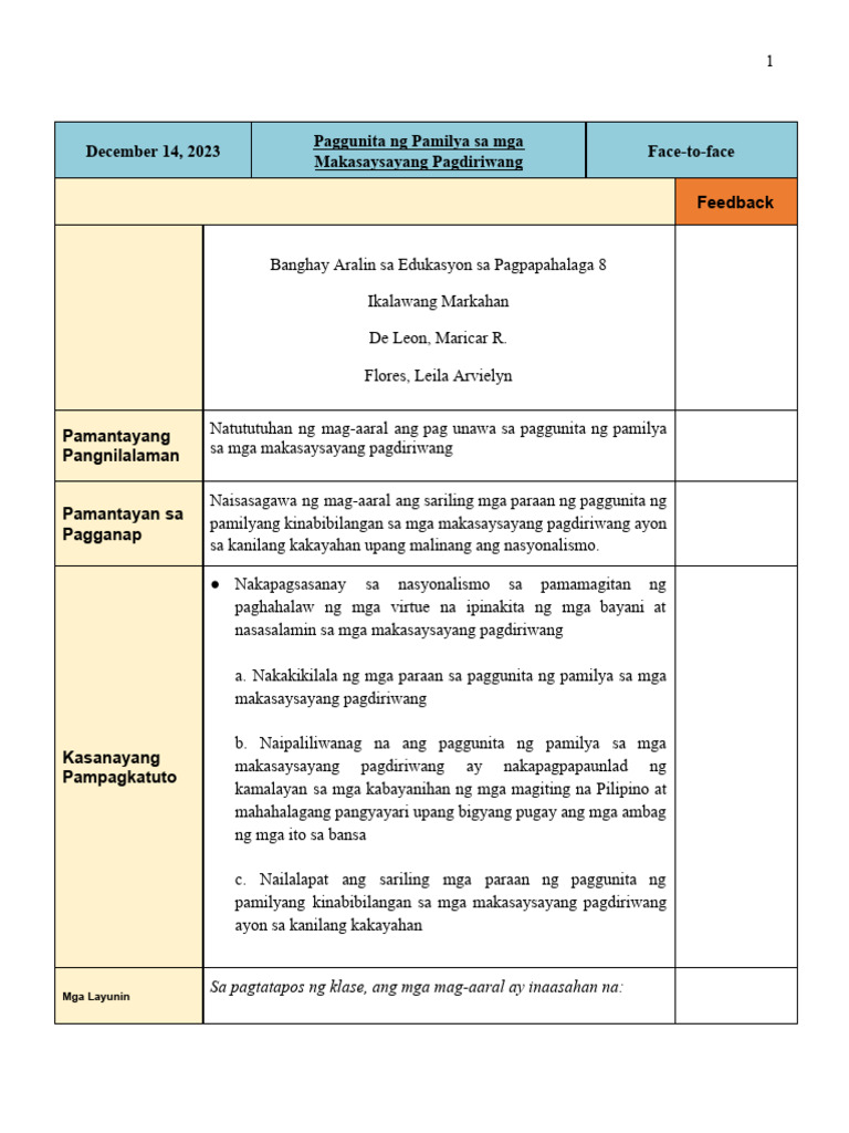 Final Lesson Plan-Compressed | PDF