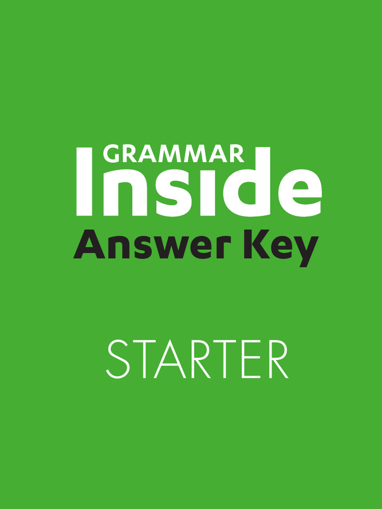 Grammar_Inside_starter_answer sheet | PDF